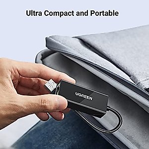 UGREEN Ethernet Adapter USB to 10 100 Mbps Network Adapter RJ45 Wired LAN Adapter for Laptop PC Compatible with Nintendo Switch Wii Wii U MacBook Chromebook Surface Windows macOS Linux (Black)