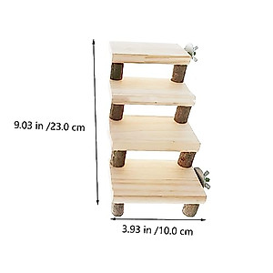 iplusmile 4 Pcs Hamster Furniture Hamster Hideout Pet Nesting Habitat Hamster House Bed Small Animal Cage Habitat Bird Hideaway Rabbit Bird Rat Lizard Shelter Husk Squirrel Wooden Pet Bed