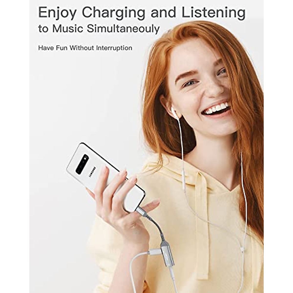 LERTOSEN 2 in 1 USB C to 3.5mm Headphone and Charger Adapter + USB Type C to 3.5mm Female Headphone Jack Adapter (Bundle)