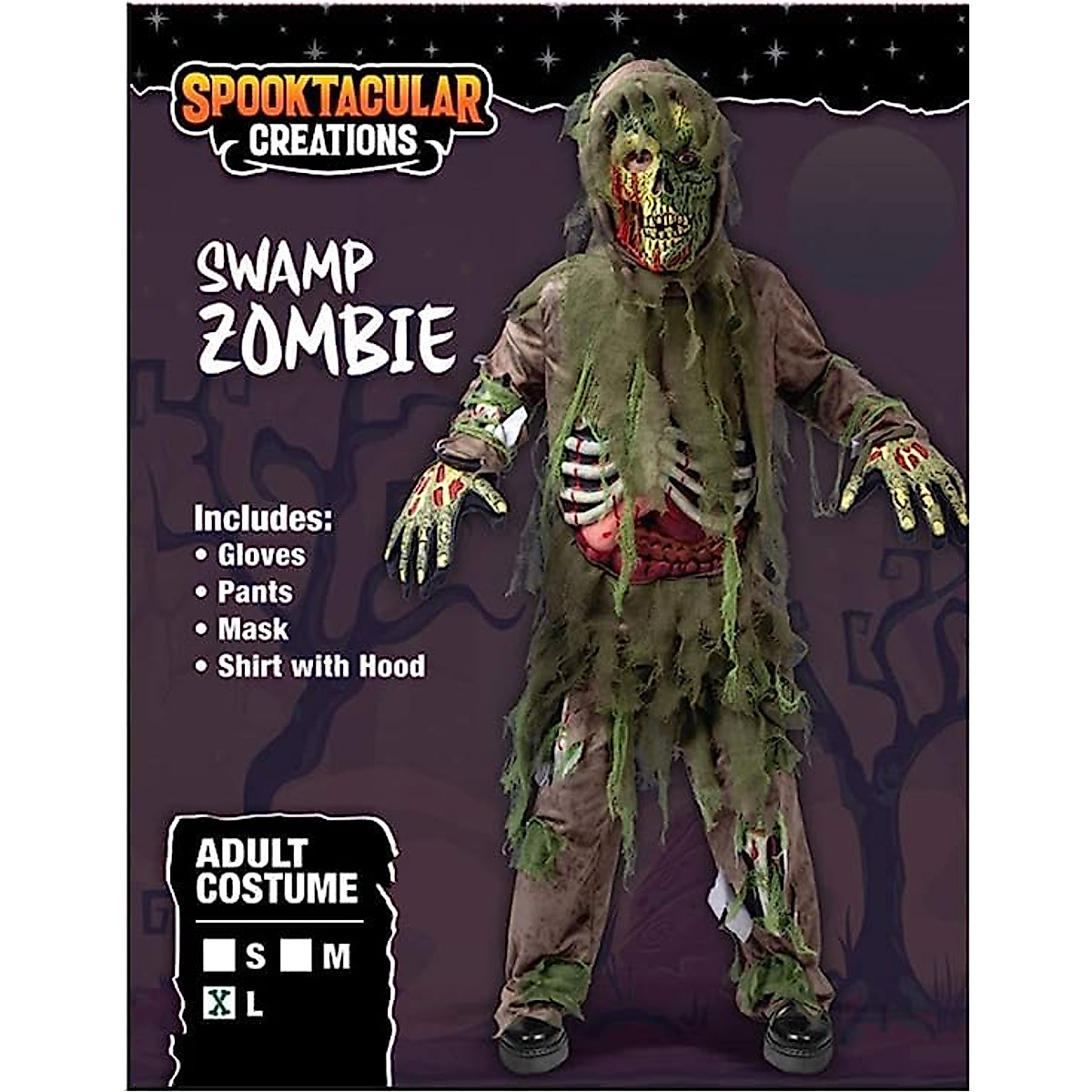 Spooktacular Creations Swamp Deluxe Skeleton Living Dead Zombie Costume for Halloween Kids Monster Role-Playing-3T(3-4yr)