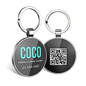 KEKID QR Code Dog Tag,Dog Tags Personalized for Pets,Custom Dog Name Pet ID Tags,Dog ID Tags Personalized,Cat ID Tag -Free Online Pet Page Anti-Lost/Modifiable Info
