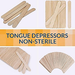 Perfect Stix Tongue Depressors, Non-Sterile, 6", 500 Ct Senior, Pack of 500ct, Brown