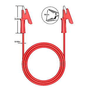 Goupchn 5PCS Alligator Clips Test Leads Dual Ended Crocodile Wire Cable with Insulators Clips Test Flexible Copper Cable for Electrical Testing 3.3ft/1m