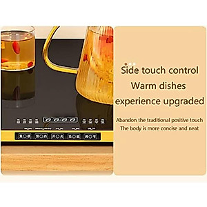 Electric Food Warmer Plate, Electric Warming Tray Multifunctional Hotplates Keep Food Warm for Buffets Home Dinners with Touch and Spin Adjustable Temperature Control Warming Serving Tray Food