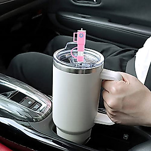 Mojoker 6PCS Straw Cover for Stanley Cup, Silicone Straw Covers Cap for Stanley Cup 40 oz, Straw Topper with 30 Oz Tumbler, Mini 10mm for Stanley Cup Straw Cover for Tumblers