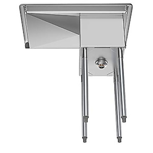 KoolMore 1 Compartment Stainless Steel Commercial Kitchen Prep & Utility Sink with Drainboard - Bowl Size 12" x 16" x 10"