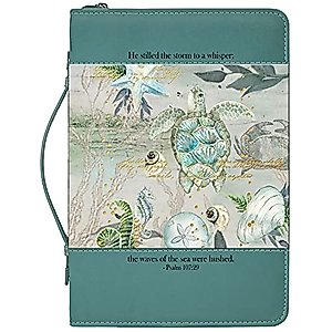 Divinity 28315 Sea Turtle Bible Cover, Large, Blue