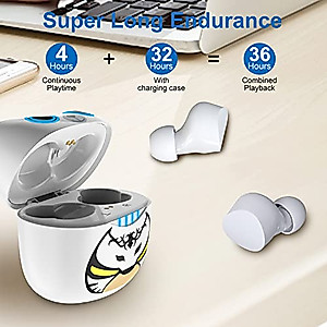 Cartoon Bluetooth Earbuds, Bluetooth 5.1 ，StereoActive Noise Cancellation, Bluetooth 5.1 Smart Touch, IPX5 Waterproof and Sweatproof, 36 Hours Play Time, for Android/iOS