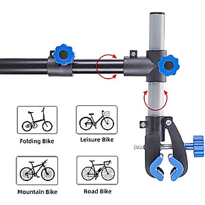 ROCKBROS Bike Repair Stand Wall Workbench Mount Rack Workstand Clamp Height Adjustable Home Bicycle Maintenance Rack for Road Mountain Bikes
