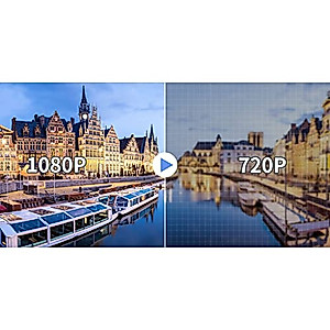 ZLXDP Home Projector Video Movie Beamer System Wireless Full 1080P Native Resolution Home Theater Projector