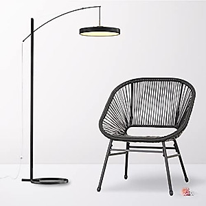 HERA'S HOUSE Patio Chairs Set of 4, Outdoor Woven Lounge Chairs, Bistro Chairs with Steel Frame and Plastic Rope for Porch, Balcony, Garden, Living Room