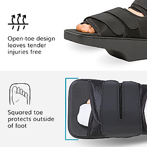 Forefoot Off-Loading Healing Shoe - Non-Weight Bearing Medical Boot for Diabeti Ulcer Protection, Metatarsalgia Pain, Post Bunion, Mallet or Hammer Toe Surgery (L)