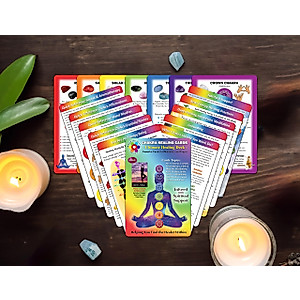 Deck of Chakra Healing Cards: Helps Restore and Balance Your Energy with Meditations, Affirmations, Chakras Chart, Aromatherapy, Essential Oils, Reiki Symbols, Hand Mudras - (19) 4"x6" 2-Sided Cards