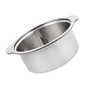 Happyyami 1pc Stainless Steel Skewer Pot Soup Pot with Lid Ramen Cooker Korean Pots for Cooking Hot Pot Shabu Shabu Hot Pot Divided Hot Pot Induction Thicken Pot Kitchen Gadget Small Pot