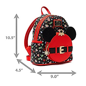 Loungefly Disney Mini Backpack, Mickey Mouse Ornament Holiday Mini Backpack, Magic Kingdom