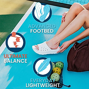 HUHV Max Cushion Arch Pod Tech Recovery Women's Slide - Light Grey, Size 9 US