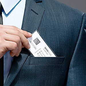 Everest Self Adhesive Laminating Pouches, Self Sealing Pouches for Cards, Waterproof, 2.6 x 3.9 Inches, 30 Sheets,10 Mil Thick, Gloss Finish Business Card, No Laminating Machine Needed