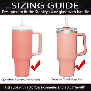 2 Pack Tumbler Carrier，Compatible with Stanley Adventure Quencher Travel Tumbler 40oz (2 starry sky purple)