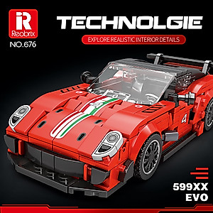 Reobrix 599xx EVO Supercar Building Set, Vehicles Toys Stocking Stuffers Birthday Christmas Toy Gifts for Boys or Girls Age 6+. (413PCS)…