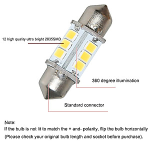HONG 111 Marine LED Replacement Bulb Boat Light Bulbs Super Bright 12 Volt 31 mm Bulbs for Boat Navigation Lights Boat Anchor Light Deck Lights Bow Light Stern Lights 4PCS