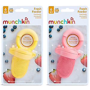 Munchkin® Fresh Food Feeder, 2 Count (Pack of 1) ,Coral/Yellow