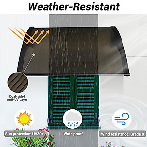 Yescom 2 Packs 40"x40" Outdoor Awning Patio Door Window Cover UV Protection Hollow Sheet