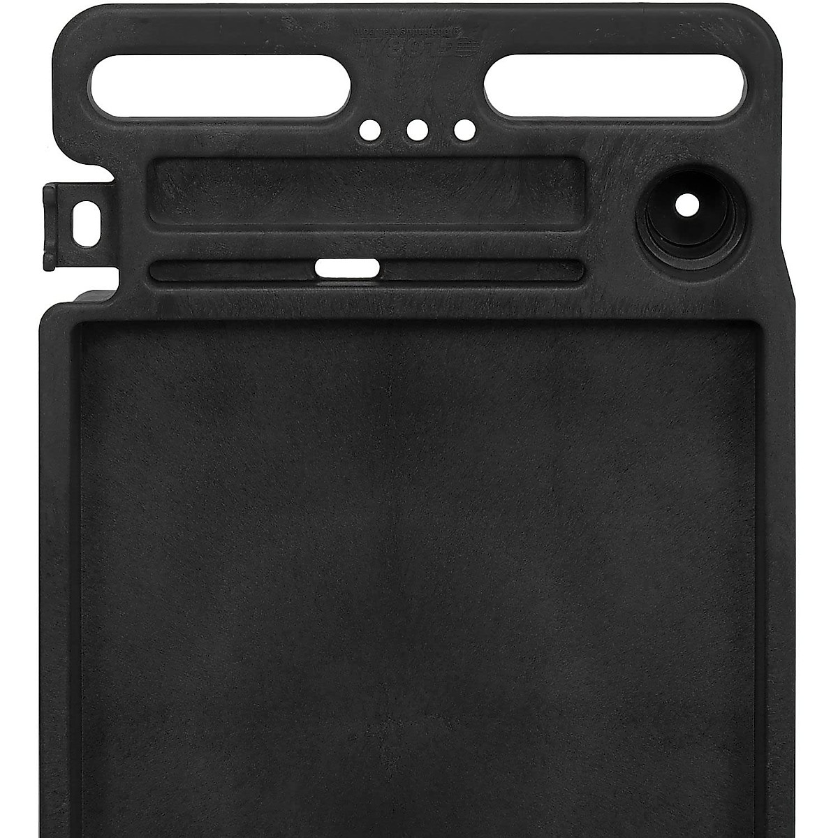 Global Industrial Industrial Service & Utility Cart, Plastic 2 Shelf Tray Black, 38” x 17-1/2”, 5" Rubber Casters