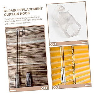 EXCEART 1 set Curtain rod accessories blind replacement handle curtain rod hanger plastic wand tip hook clear hangers clear curtains transparent curtains drapery wand handle wand caps hook