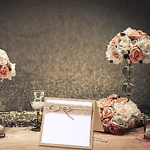 UEETEK 10pcs Burlap Guest Wedding Party Table Place Cards Wedding Collection set For Shabby Chic Rustic Wedding