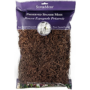 SuperMoss (26972) Spanish Moss Preserved, Coffee, 8oz (200 cubic inch)