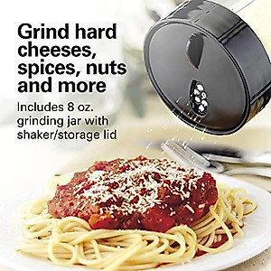 Hamilton Beach Stay or Go Blender with 32oz Jar, 8oz Grinder for Nuts & Spices, and 2 Portable Cups with Drinking Lids for Shakes and Smoothies, BPA Free, Black and Silver (52400)