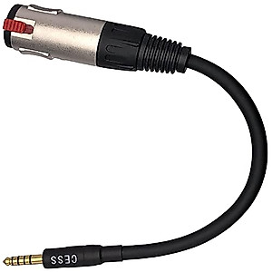 CNCESS CESS-267 Male 4.4mm to Locking Type 6.35mm 1/4 Inch TRS Female Jack Adapter Cable for Headphone / MP3 / DAC/Music Player/Amplifier