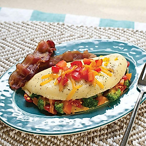 YYYFEI Easy Egg Breakfast Set,Microwaveable Microwave Omelet Pan and 2 Cavity Egg Poacher Set BPA Free Plastic Quick Egg Maker