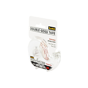 Scotch Tape Double Sided Removable, 1/2 in x 300 in, 1/Pack, Removable and Double Sided (2002-CFT)