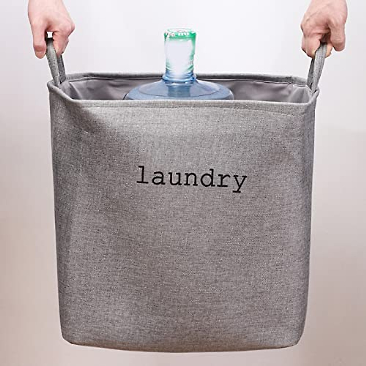 AOKID Laundry Bag with Handle Large Capacity Collapsible Laundry Baskets Saving Space Dirty Clothes Hamper for Bedroom Living Room Dorm Grey L 2#