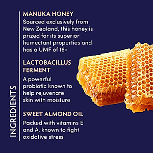 Naturopathica Manuka Honey Cleansing Balm, Makeup Removing Facial Cleanser, Gentle and Hydrating Face Wash for All Skin Types, 2.8 fl oz