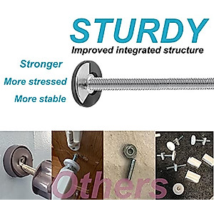 4Pcs Universal Baby Gate Threaded Spindle Rod, M8 (8mm) Replacement Bolt Part for Baby & Pet Pressure Mounted Safety Gates, Extra Long Baby Tension Gate Extender (White)