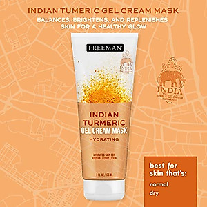 Freeman 4 Count Exotic Blends Face Mask Variety Set, Includes Clay, Peel-Off, Gel, & Cream Facial Masks, Skincare for Women, Face Mask Essentials Kit, Hydrating, Soothing, & Purifying