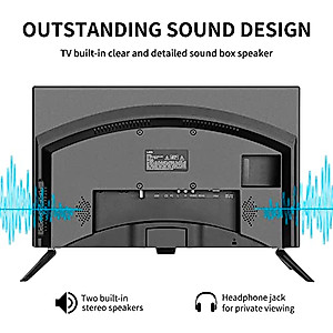 Feihe 22 Inch TV, 1080p LED Widescreen HDTV with Digital ATSC Tuners, 22 Inch Flat Screen TV with HDMI, VGA, RCA, USB for Kitchen, RV, Bedroom, Caravan