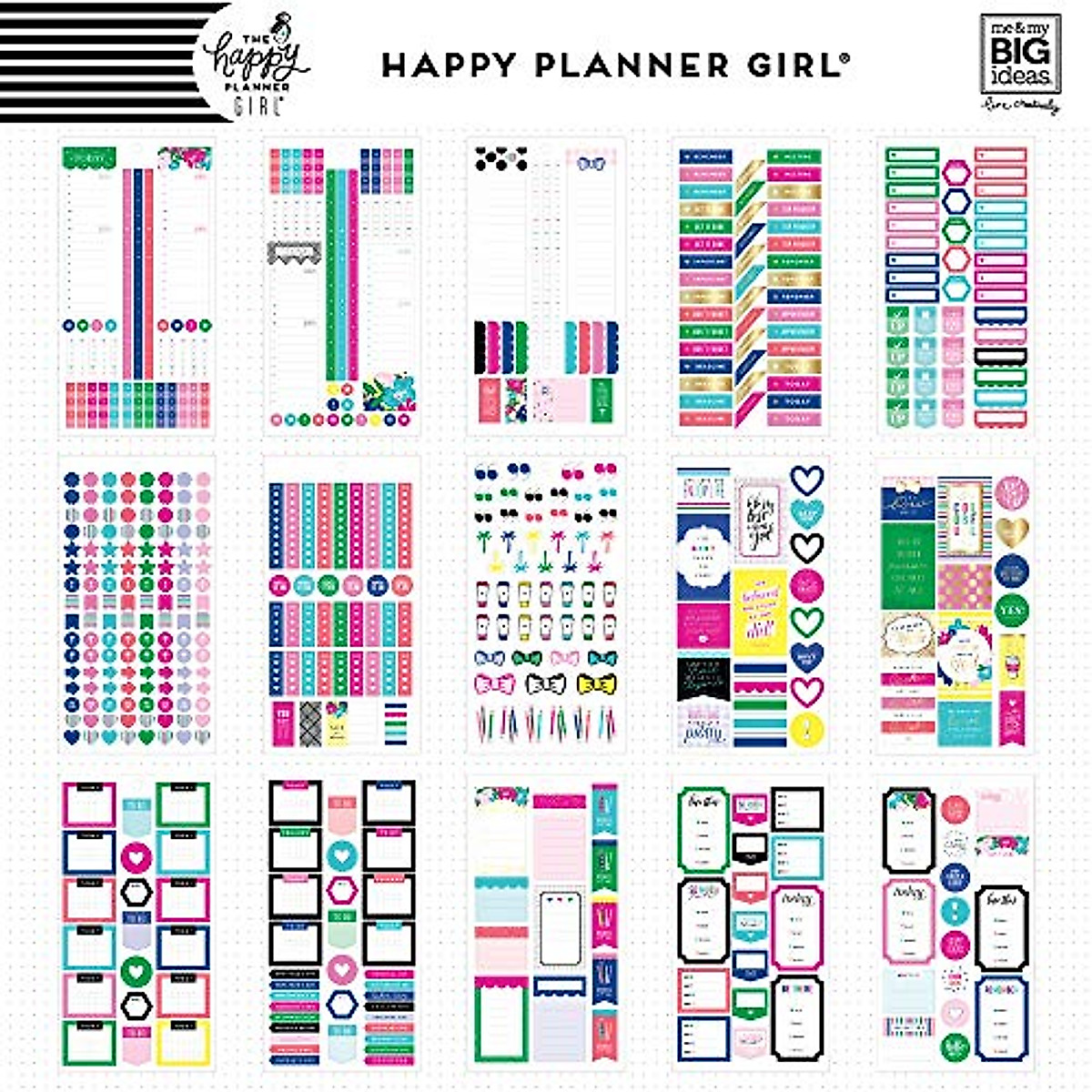 Me and My Big Ideas The Happy Planner Sticker Pack, Socialite