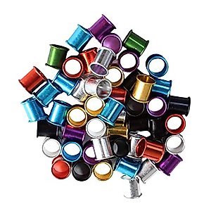 Bothyi 100 Pieces Pigeon Foot Rings,Parrot Leg Bands,Birds Foot Rings Identification 8mm Foot Clip Rings Bands for Pigeon Birds Chicks Poultry Parrots, Multicolor