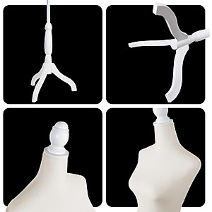 Female Dress Form Mannequin Torso Manikin Body with Adjustable Tripod Stand for Sewing Dressmakers Dress Jewelry Display (Beige)