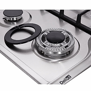 Deli-kit 30 inch Gas Cooktops Dual Fuel Sealed 5 Burners Gas Cooktop Built-In Stainless Steel Gas Hob DK257-A03 Gas Cooktop
