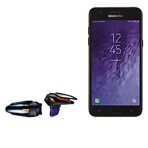 BoxWave Gaming Gear Compatible with Samsung Galaxy J3 Orbit - Touchscreen QuickTrigger Auto, Trigger Buttons Autofire Gaming Mobile FPS - Jet Black