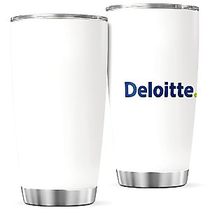 Tumbler Deloitte Steel Travel Office Iced Tea Coffee Stainless Hot 20 30 Oz Insulated