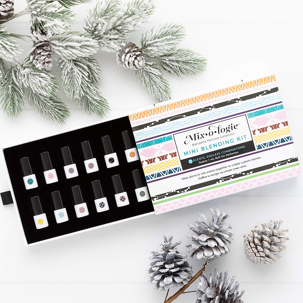 Mixologie Mini Blending Kit - Perfume Blending Kit - Fragrance Sample Set - Rollerball Sampler of Perfume Oils - Alcohol Free Perfume Discovery Kit