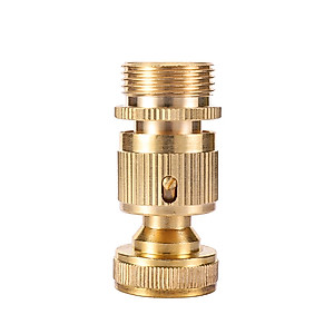2Sets Garden Hose Quick Connector 3/4 inch GHT Brass Easy Connect Fitting - Quick Disconnect Hose Fittings Male and Female