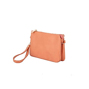 Handbag Republic SHOULDER BAGS WRISTLET CLUTCH HANDBAGS CONVERTIBLE TO CROSSBODY ((TD-0003)(TD-0004)) (Black (TD-0003))