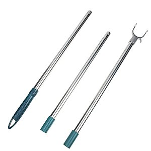 STOBAZA 51.48in Stitching Clothes Rail Sturdy Clothesline Rod Dress Stick Metal Clothes Pole Laundry Pole Shelf Outdoor Sticks Clothes Rod Accessories Laundry line Prop Plastic Retractable Handle