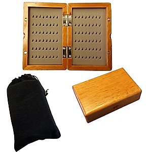 Wooden Fly Box Hand Made Premium Fishing Tackle Box Size L